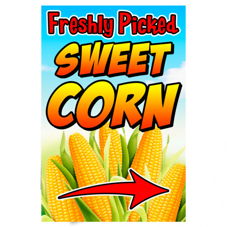 Sweet Corn Economy A-Frame Sign 24" Wide by 36" Tall (Made in The USA ...