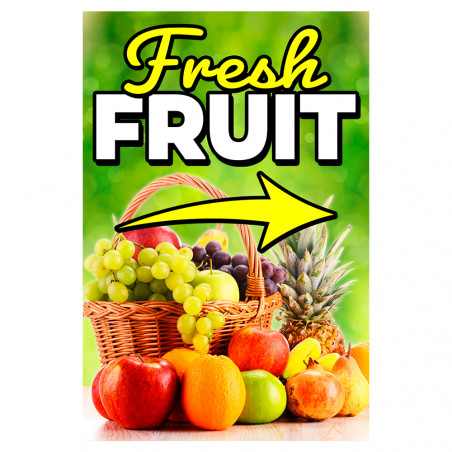 Fresh Fruit Economy A-Frame Sign 24" Wide by 36" Tall (Made in The USA ...