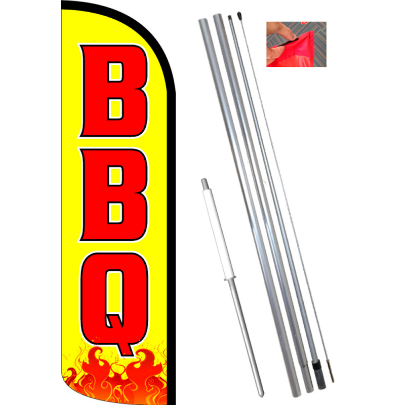 2 Pack BBQ Ribs Yard Sign 16" x 24" - Double-Sided Print, with Metal ...