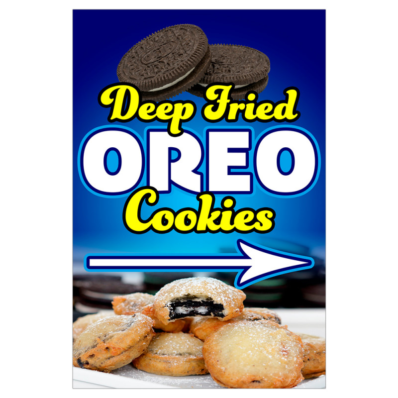 Deep Fried Oreo Cookies Economy A-Frame Sign 24" Wide by 36" Tall (Made ...