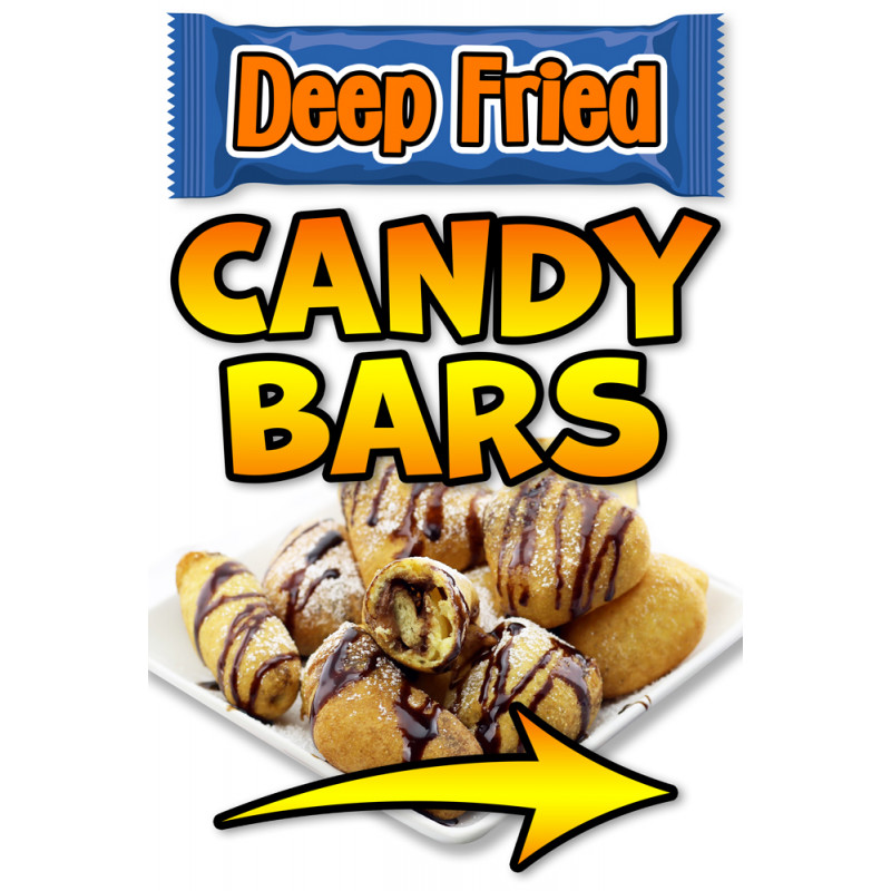 Deep Fried Candy Bars Economy A-Frame Sign 24" Wide by 36" Tall (Made ...