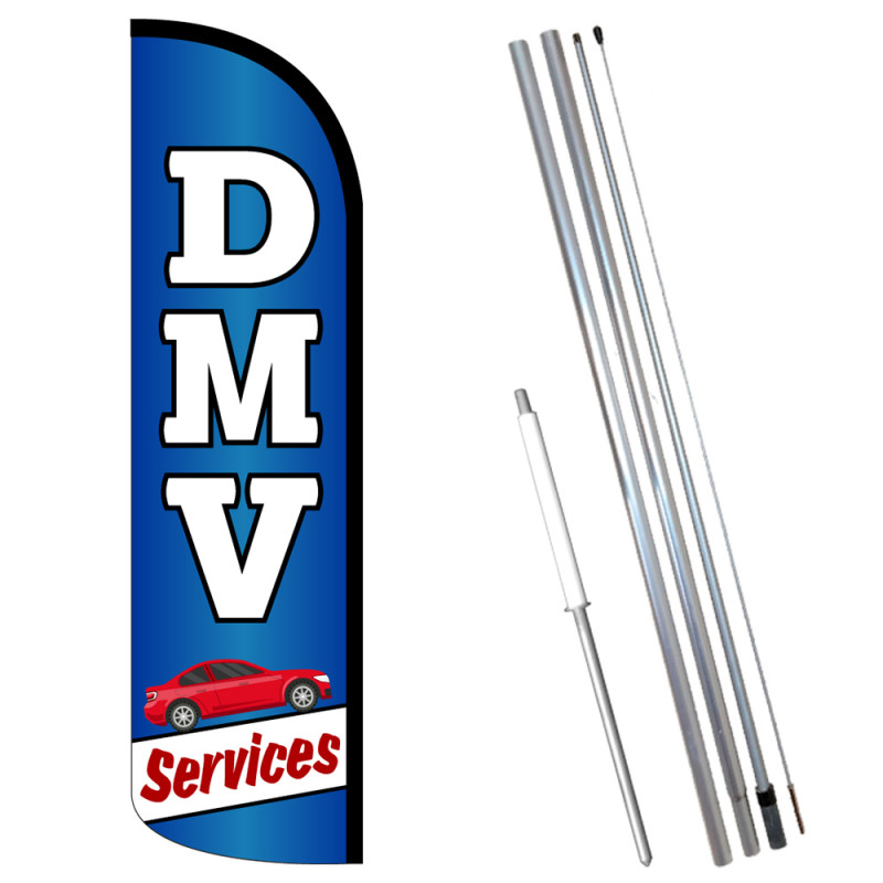 Vista Flags DMV Services Premium Windless Feather Flag Bundle (11.5 ...