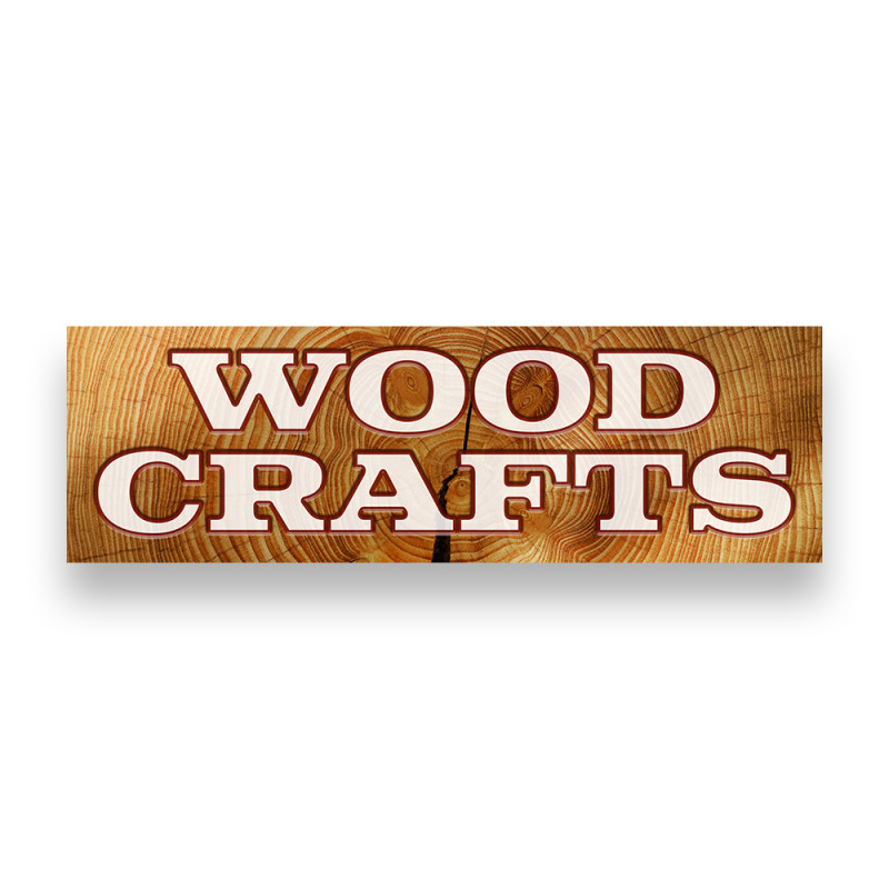 Wood Crafts Vinyl Banner 5 Feet Wide by 2 Feet Tall