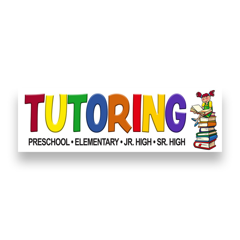 Tutoring Vinyl Banner 5 Feet Wide by 2 Feet Tall