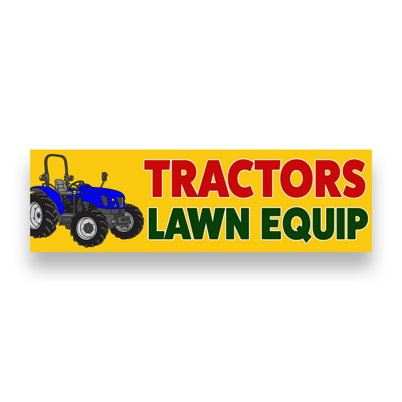 Tractors Lawn Equipment Vinyl Banner 5 Feet Wide by 2 Feet Tall