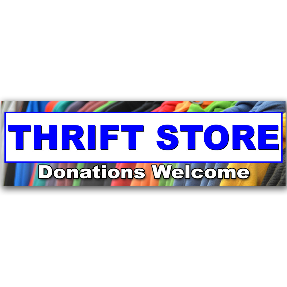 Thrift Store Vinyl Banner with Optional Sizes (Made in the USA) | eBay