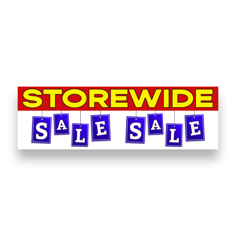 STOREWIDE Sale Vinyl Banner 5 Feet Wide by 2 Feet Tall
