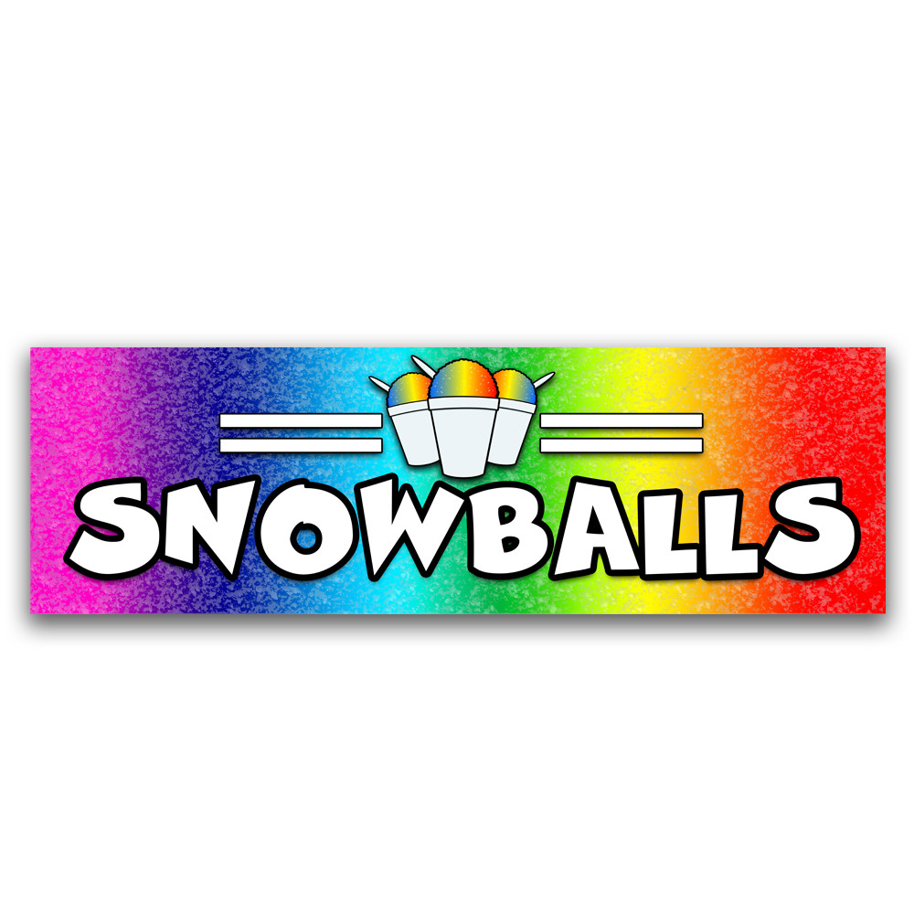 Snowballs Vinyl Banner with Optional Sizes (Made in the USA) | eBay