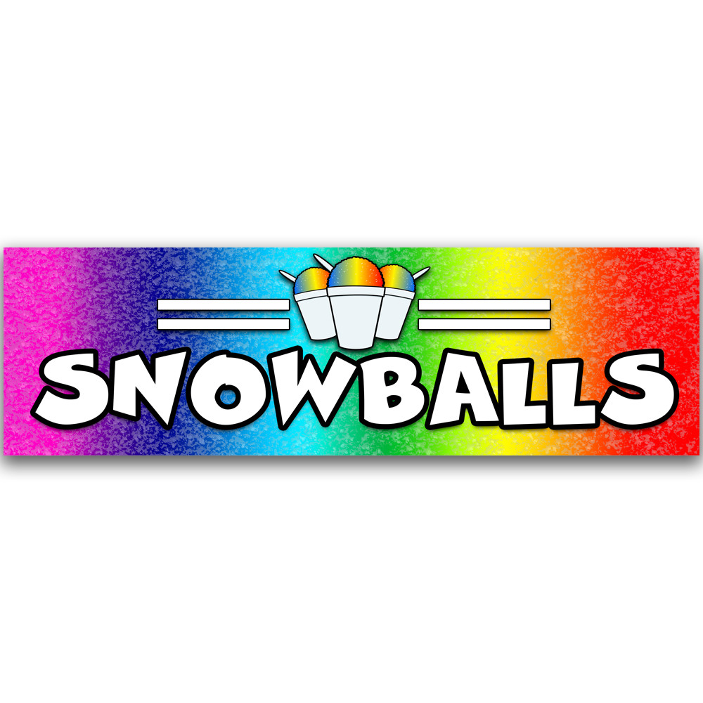 Snowballs Vinyl Banner with Optional Sizes (Made in the USA) | eBay