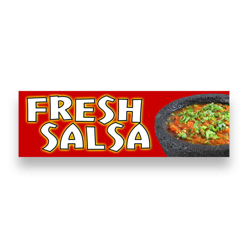 Fresh Salsa Vinyl Banner 5 Feet Wide by 2 Feet Tall