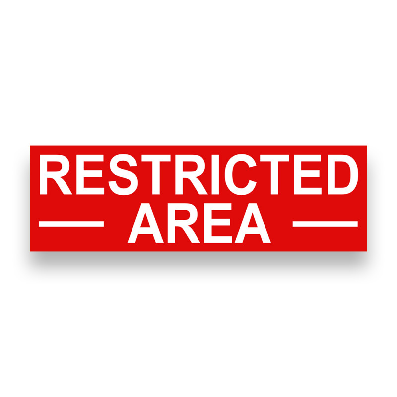 Restricted Area Vinyl Banner 5 Feet Wide by 2 Feet Tall