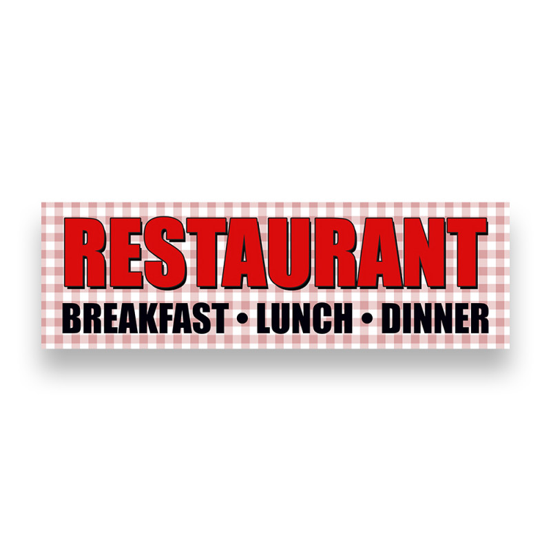 Restaurant Vinyl Banner 5 Feet Wide by 2 Feet Tall