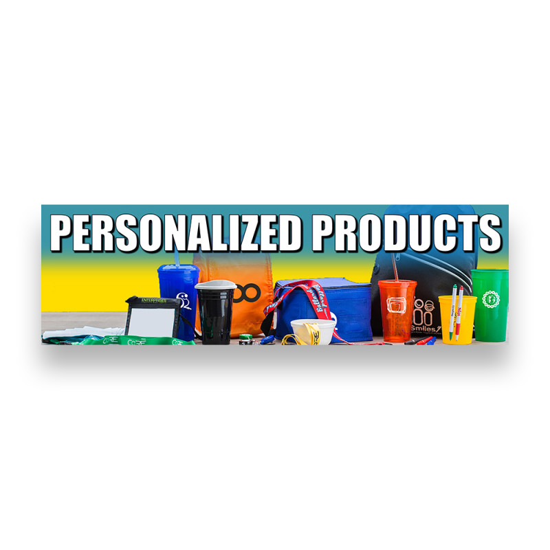 Personalized Products Vinyl Banner 5 Feet Wide by 2 Feet Tall