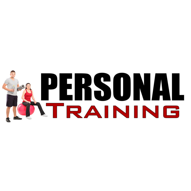Personal Training Vinyl Banner 5 Feet Wide by 2 Feet Tall