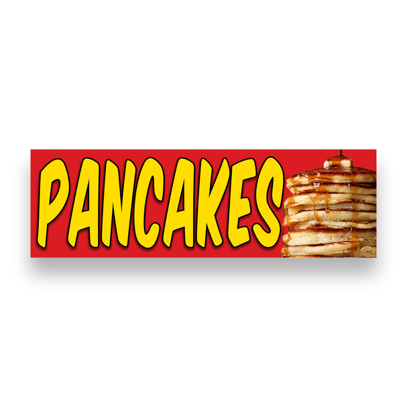 Pancakes Vinyl Banner 5 Feet Wide by 2 Feet Tall