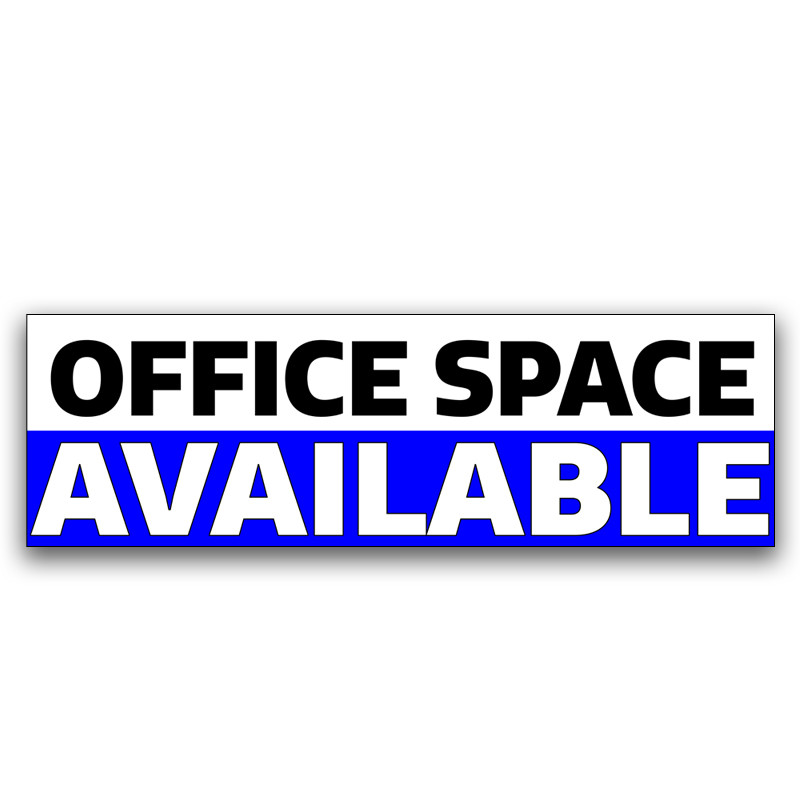 Office Space Available Vinyl Banner 5 Feet Wide by 2 Feet Tall