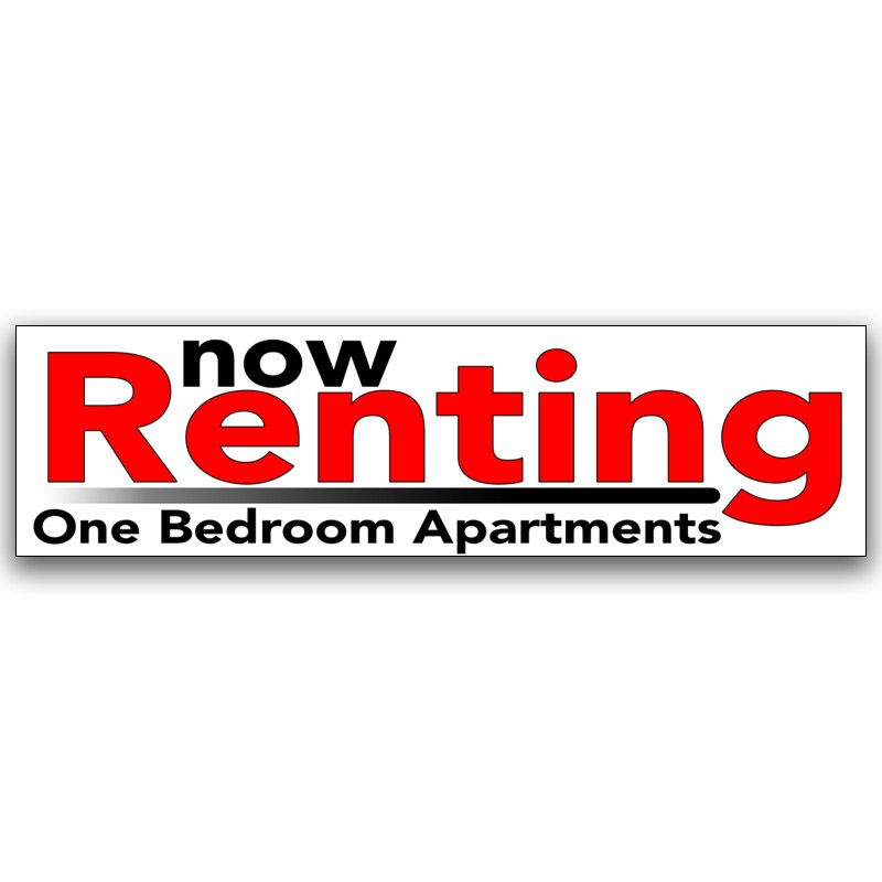 2 Pack Now Renting Two Bedroom Apartments Yard Signs 16" x 24" - Double ...