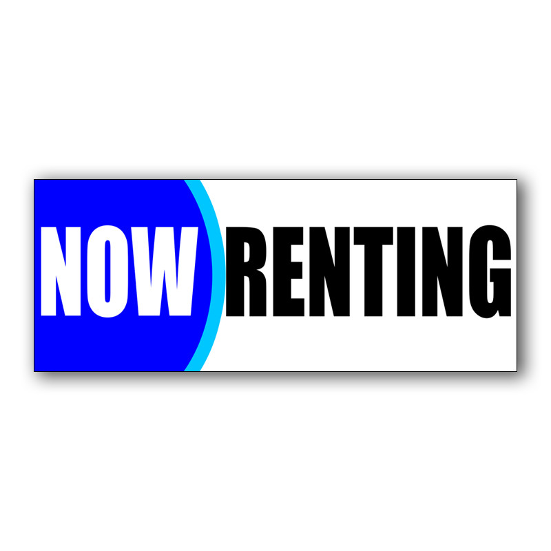 Now Renting Vinyl Banner with Optional Sizes (Made in the USA) | eBay