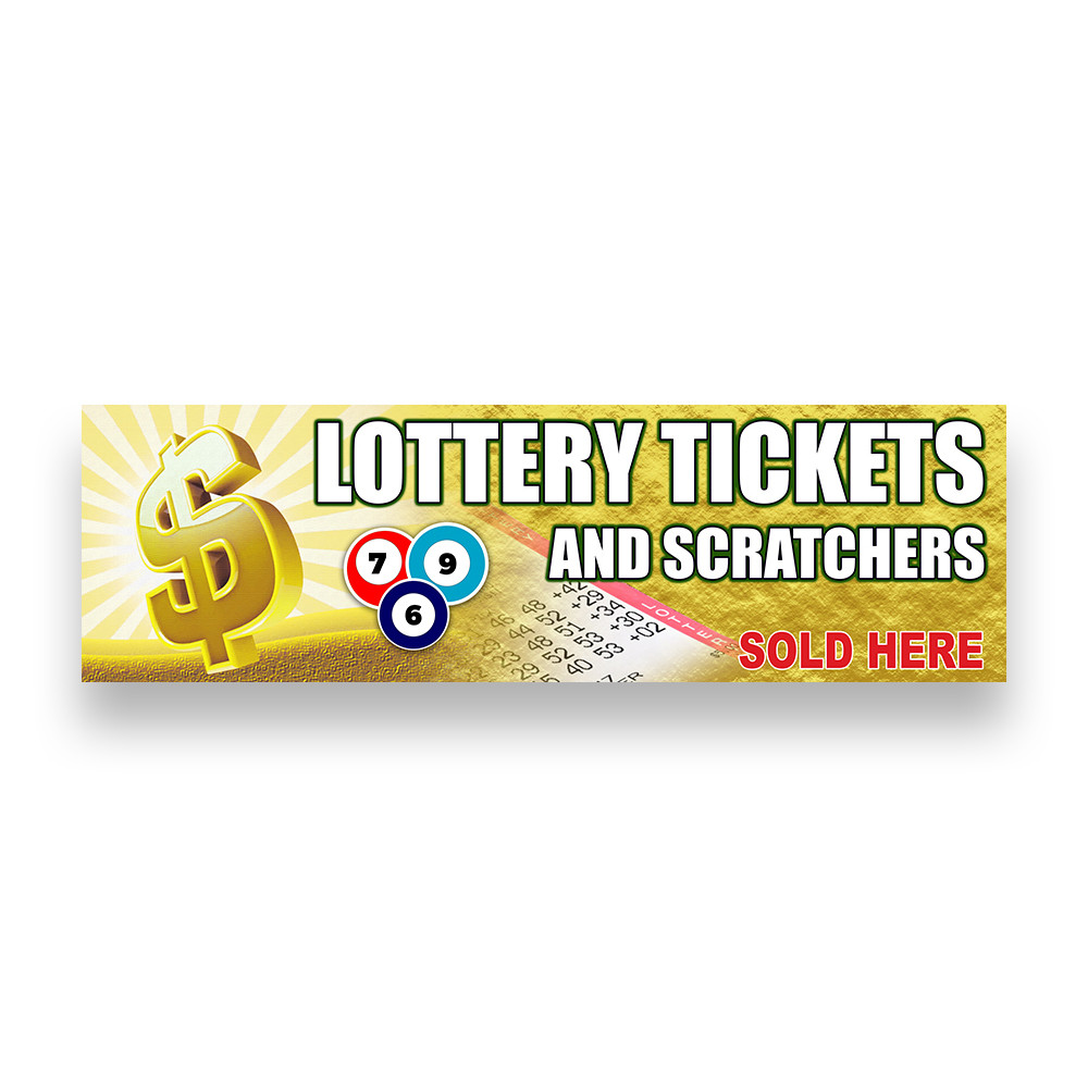 LOTTERY TICKETS AND SCRATCHERS Vinyl Banner with Optional Sizes (Made ...