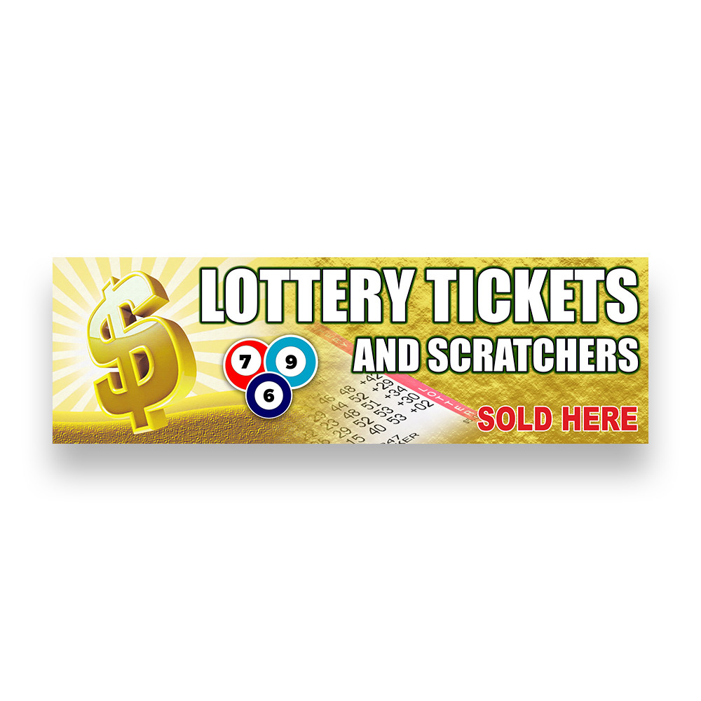 LOTTERY TICKETS AND SCRATCHERS Vinyl Banner with Optional Sizes (Made ...