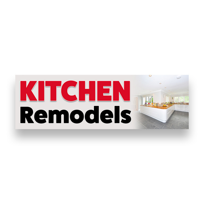 Kitchen REMODELS Vinyl Banner 5 Feet Wide by 2 Feet Tall