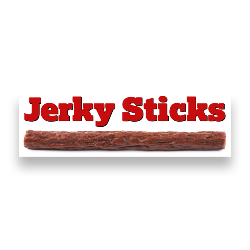 Jerky Sticks Vinyl Banner 5 Feet Wide by 2 Feet Tall