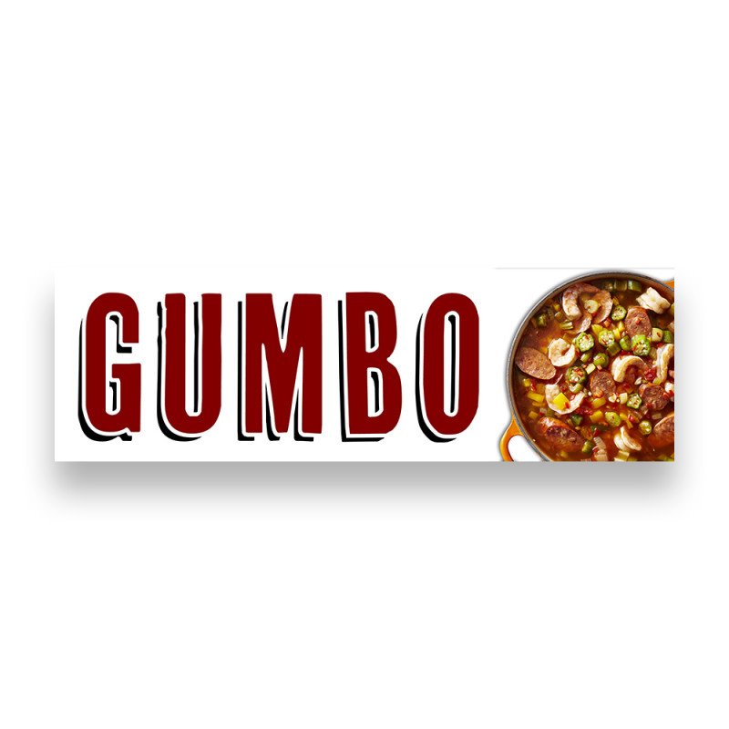 Gumbo Vinyl Banner 5 Feet Wide by 2 Feet Tall