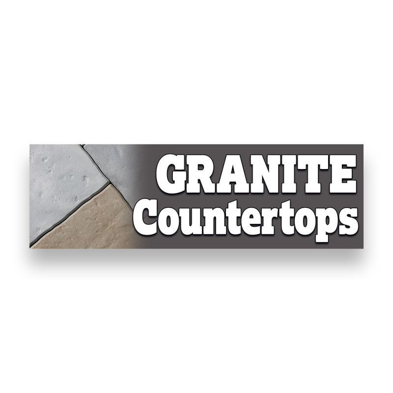 Granite COUNTERTOPS Vinyl Banner 5 Feet Wide by 2 Feet Tall