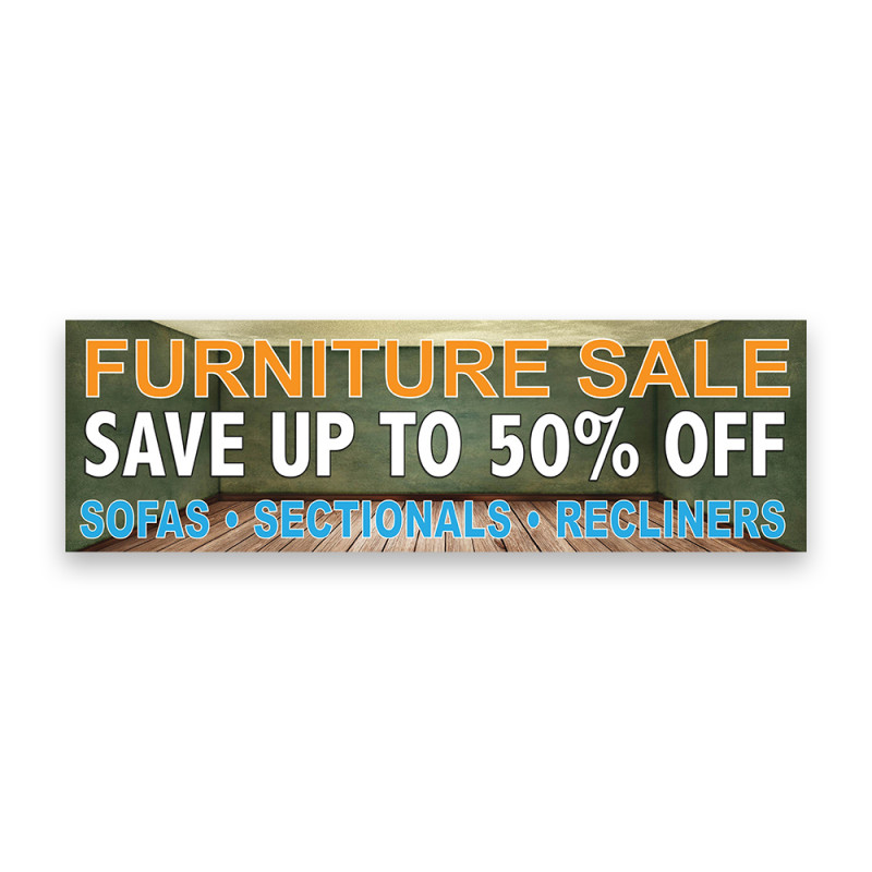 Furniture Sale Vinyl Banner 5 Feet Wide by 2 Feet Tall