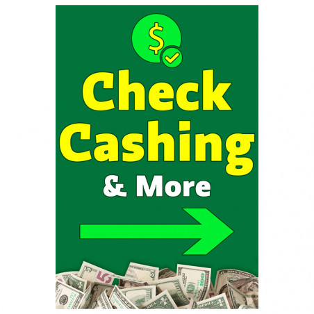 Check Cashing Economy A-Frame Sign 24" Wide by 36" Tall (Made in The USA)