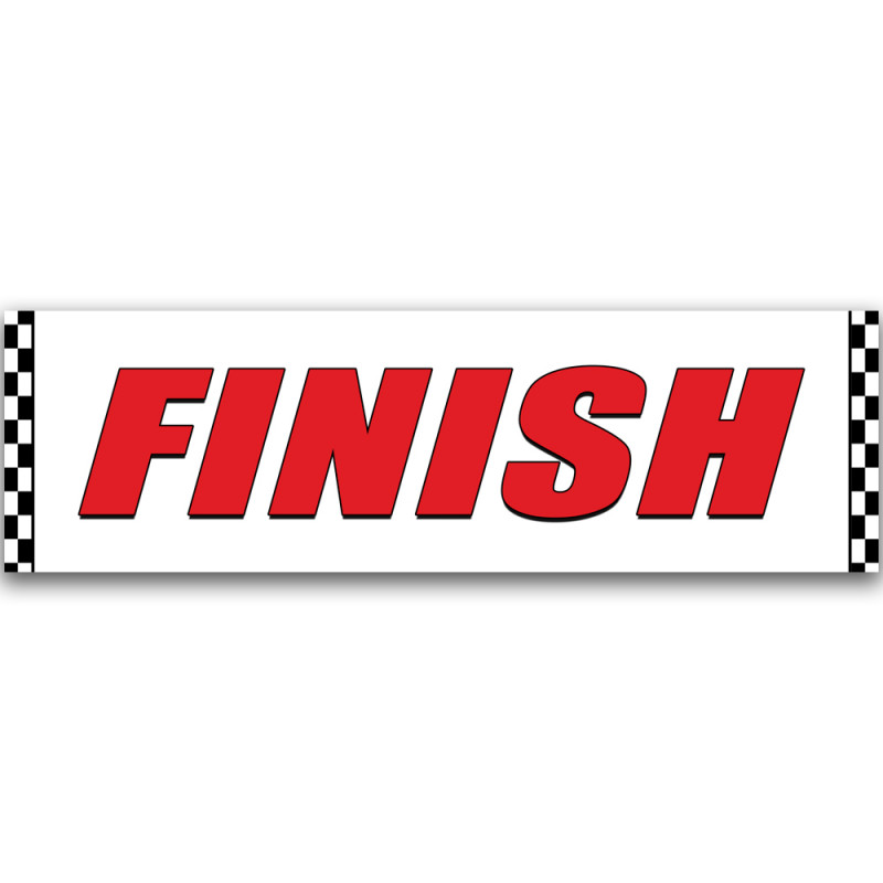 Finish Vinyl Banner 5 Feet Wide by 2 Feet Tall