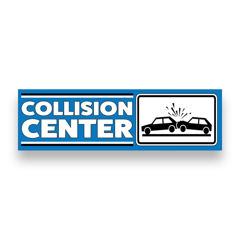 Collision Center Vinyl Banner 5 Feet Wide by 2 Feet Tall