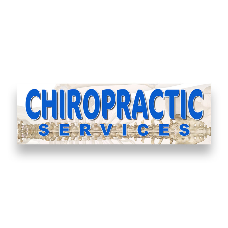 Chiropractic Vinyl Banner 5 Feet Wide by 2 Feet Tall