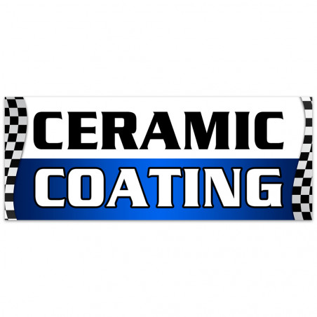 Ceramic Coating Vinyl Banner 5 Feet Wide by 2 Feet Tall