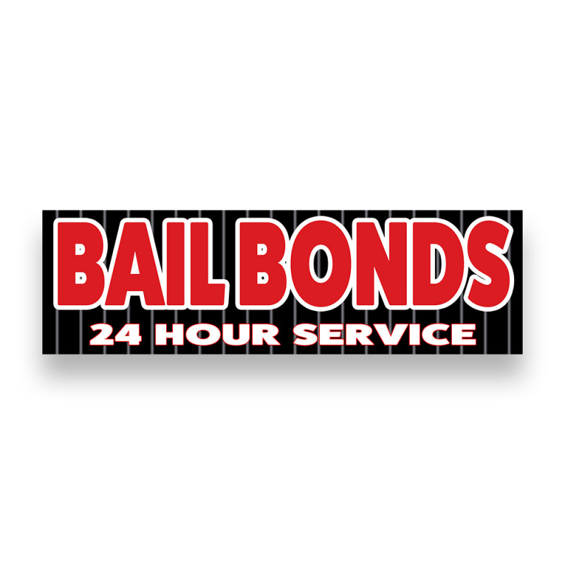 Bail Bonds Vinyl Banner 5 Feet Wide by 2 Feet Tall