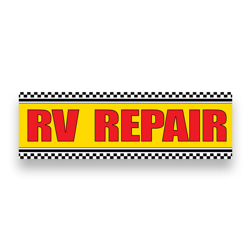 RV Repair Vinyl Banner 5 Feet Wide by 2 Feet Tall