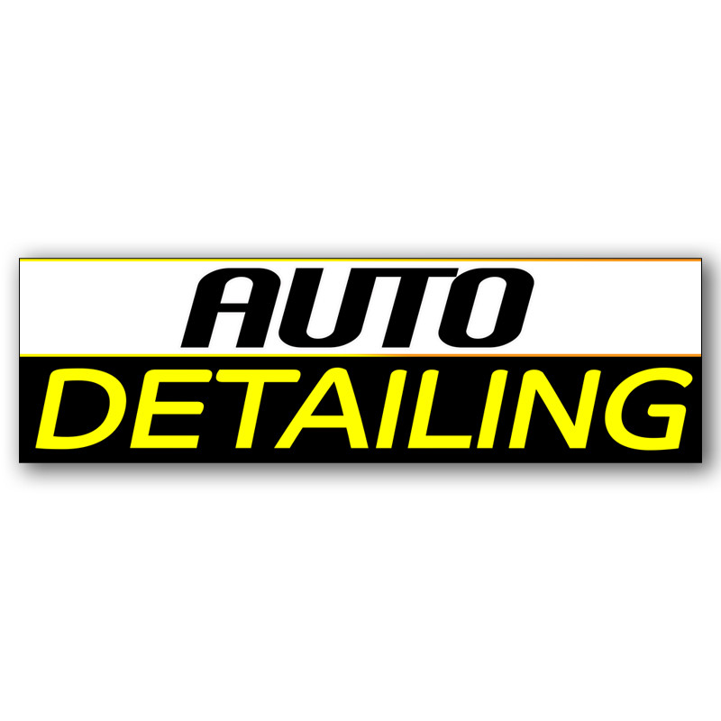 Auto Detailing Vinyl Banner 5 Feet Wide by 2 Feet Tall
