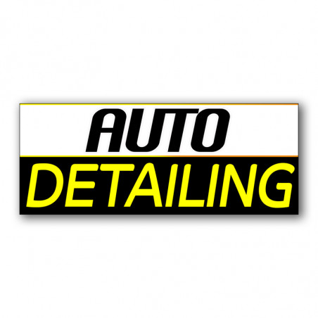 Auto Detailing Vinyl Banner 5 Feet Wide by 2 Feet Tall