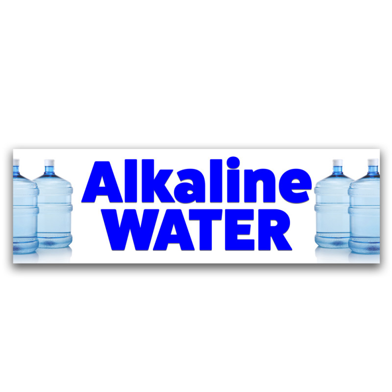 Alkaline Water Vinyl Banner 5 Feet Wide by 2 Feet Tall