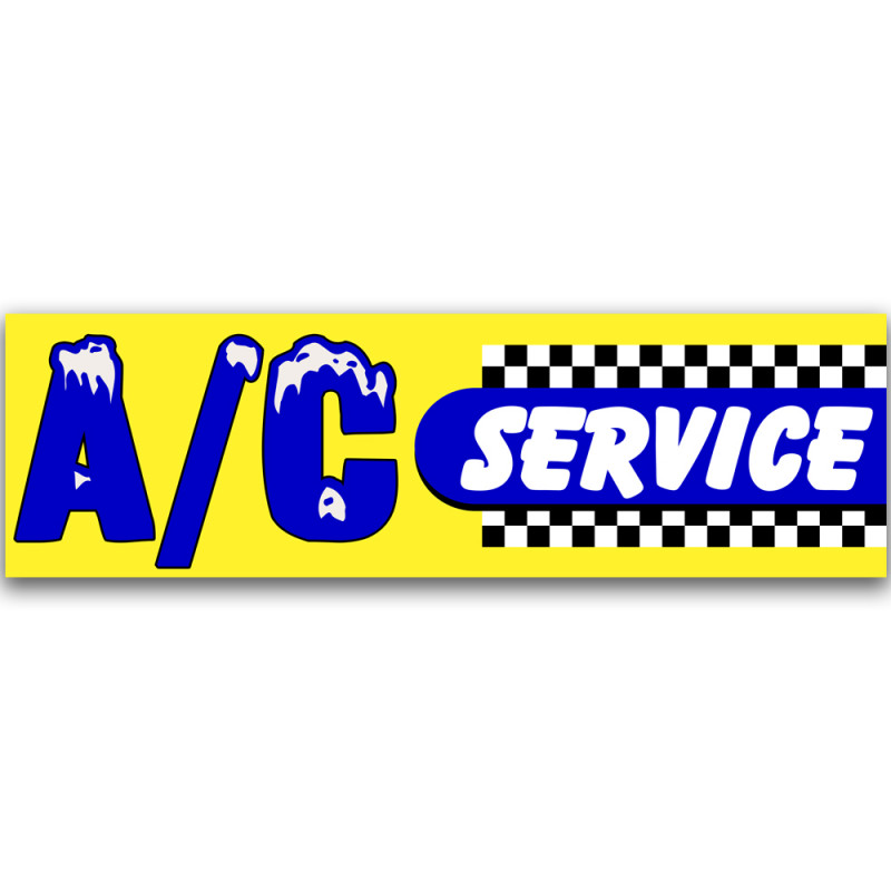 A/C Service Vinyl Banner 5 Feet Wide by 2 Feet Tall