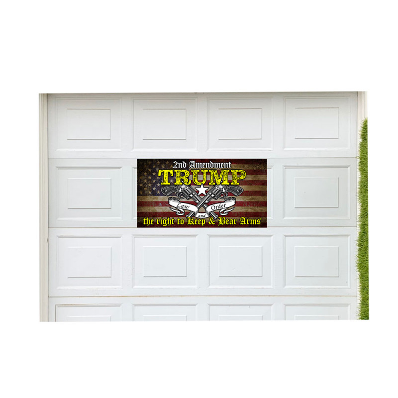 Vista Products Trump 2nd Amendment 21" x 40" Magnetic Garage Banner for ...