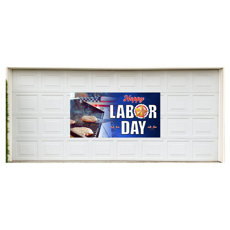Vista Products Happy Labor Day Magnetic Garage Door Banner 42" x 84 ...