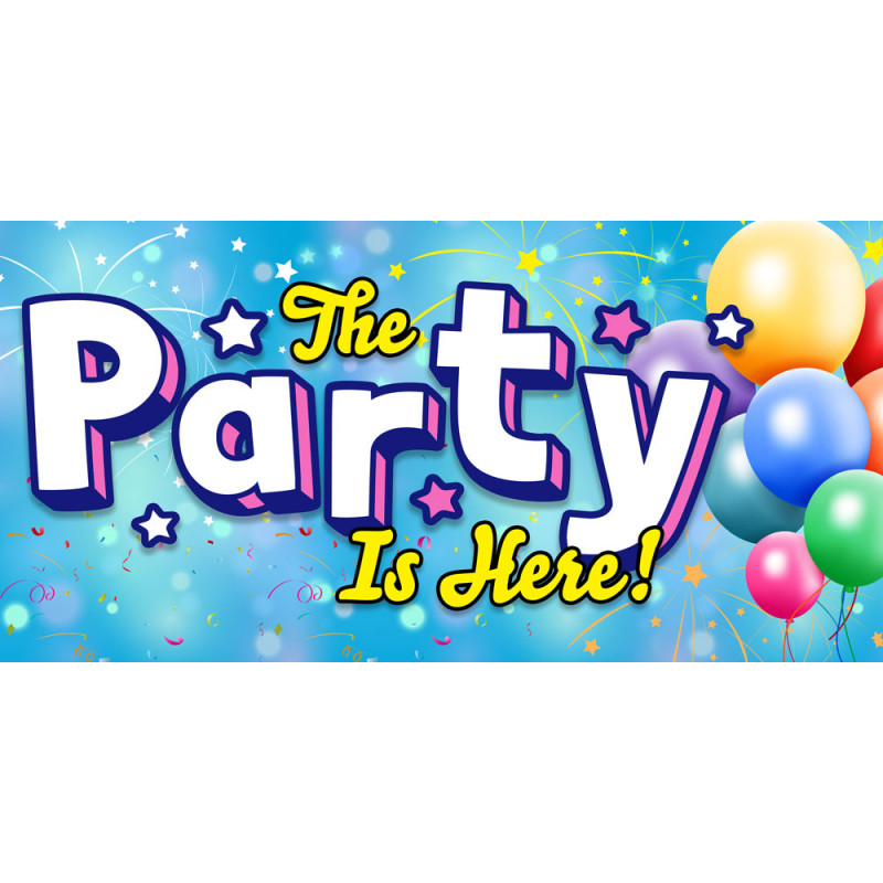 VF Displays The Party is Here Magnetic Garage Door Banner 42" x 84" for ...