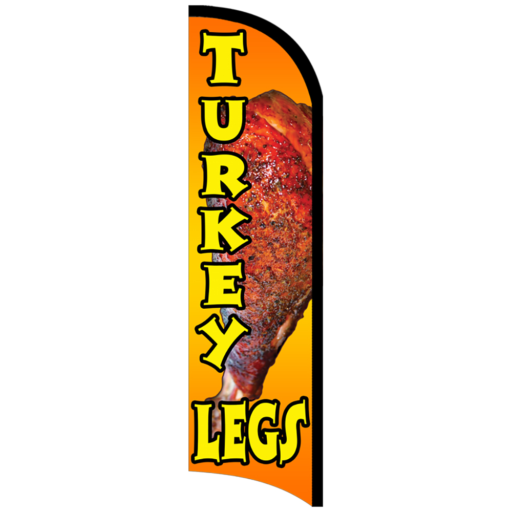 Turkey Legs Premium Windless Feather Flag Bundle (Complete Kit) OR ...