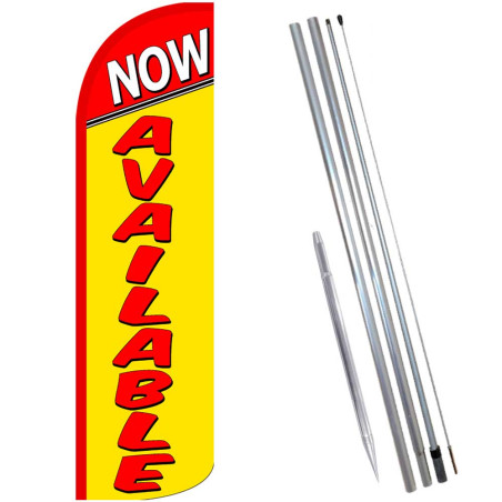 Now Available (Red/Yellow) Windless Feather Flag Bundle (11.5' Tall ...