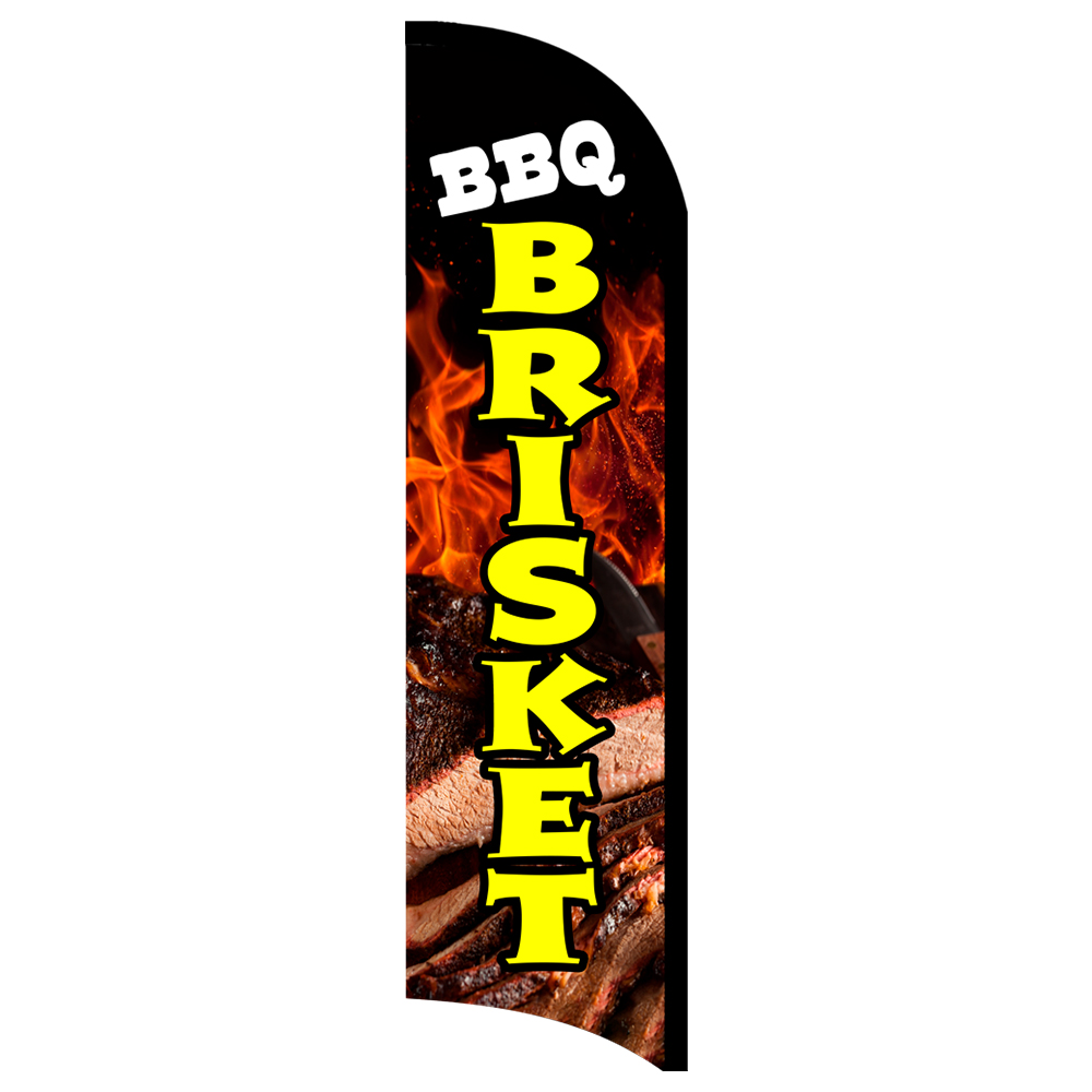 BBQ Brisket Premium Windless Feather Flag Bundle (Complete Kit) OR ...
