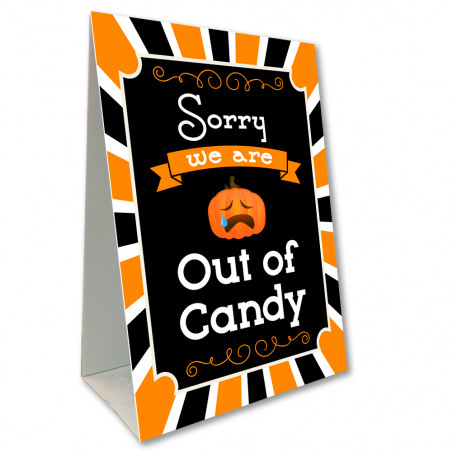 Out of Halloween Candy Economy A-Frame Sign 24" Wide by 36" Tall (Made ...