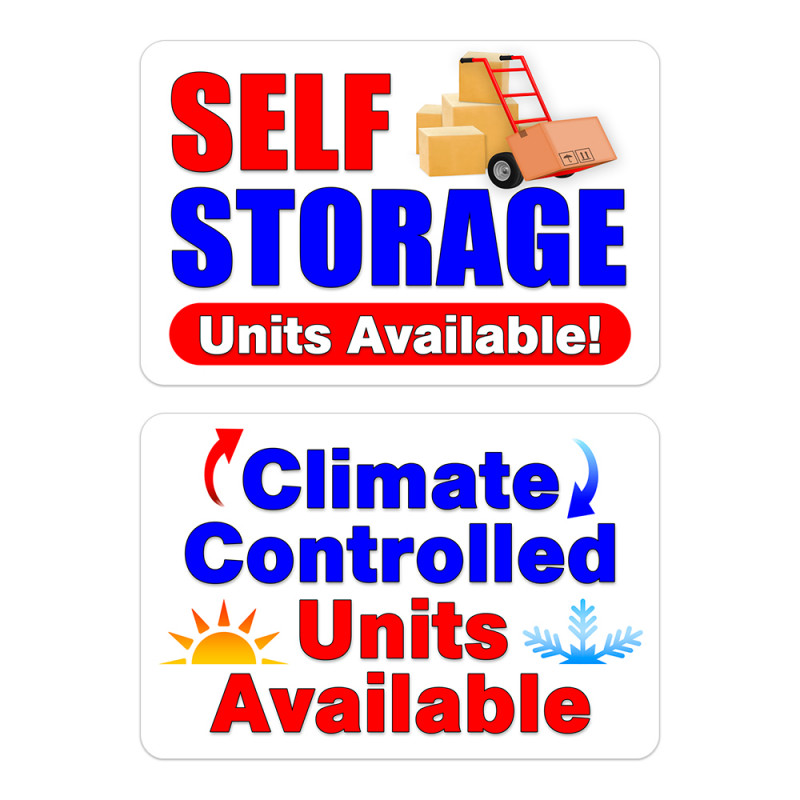 Self Storage 12 Pack Yard Signs - Each Sign is 24" x 16" Single-Sided ...