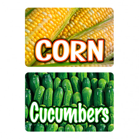 Assorted Produce 12 Pack Yard Signs - Each Sign is 24" x 16" Single ...