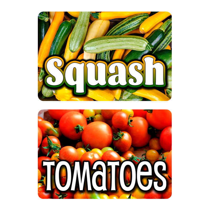 Assorted Produce 12 Pack Yard Signs - Each Sign is 24" x 16" Single ...